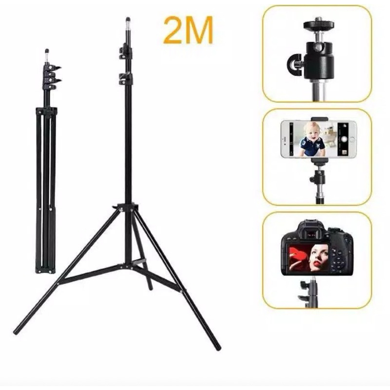 Jual STAND LIGHTING, TRIPOD 2 METER COCOK UNTUK HANDPHONE MIRRORLESS ...