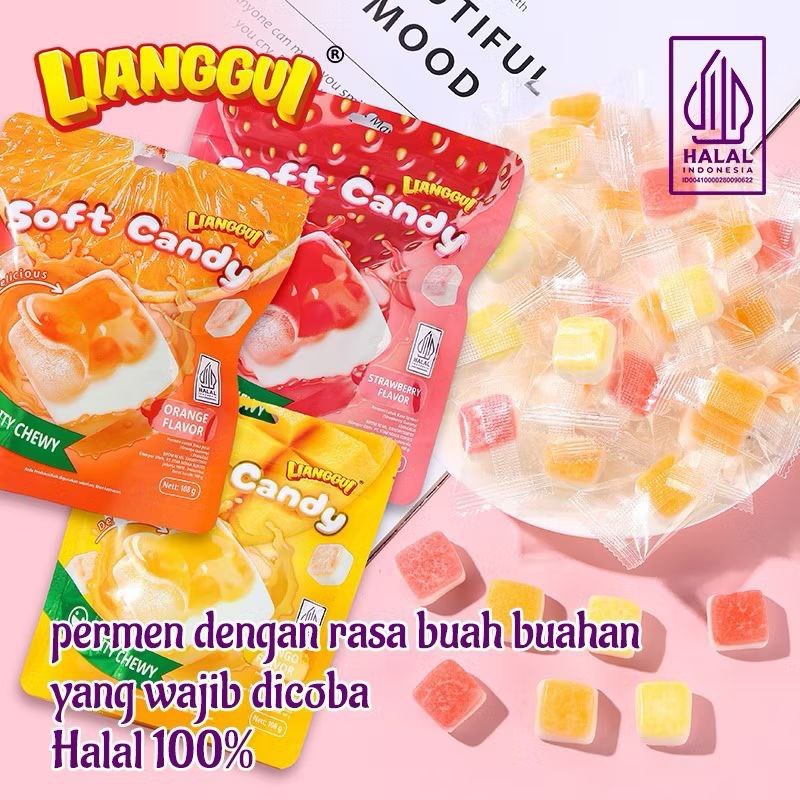 Jual Lianggui Soft Candy Permen Lunak Aneka Rasa Halal | Shopee Indonesia