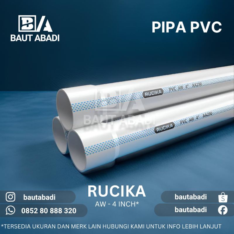 Jual Pipa PVC Rucika AW 5 inch - 12 inch | Shopee Indonesia
