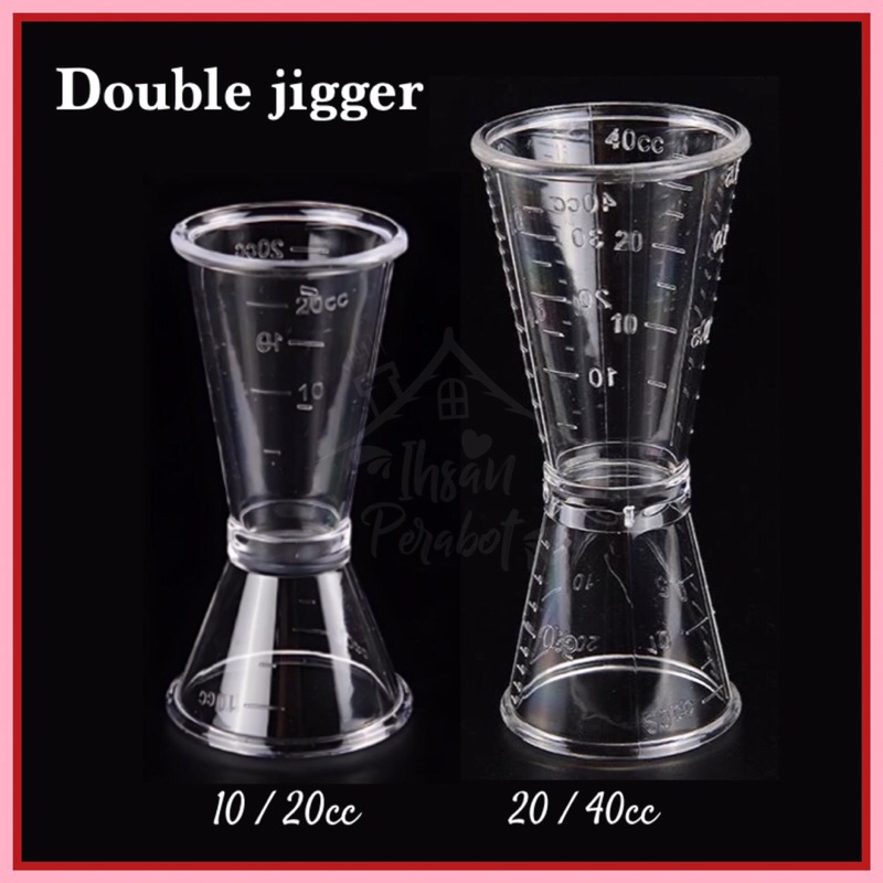 Jual JIGGER Acrylic 10/20ml dan 20/40ml Jigger Plastik Bening ...