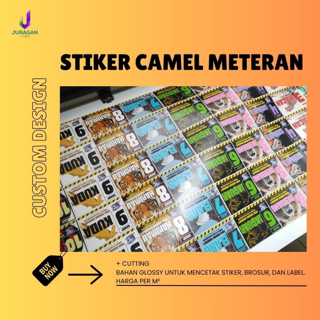Jual Stiker Camel Meteran Custom || Stiker Logo, Stiker Label, Stiker ...