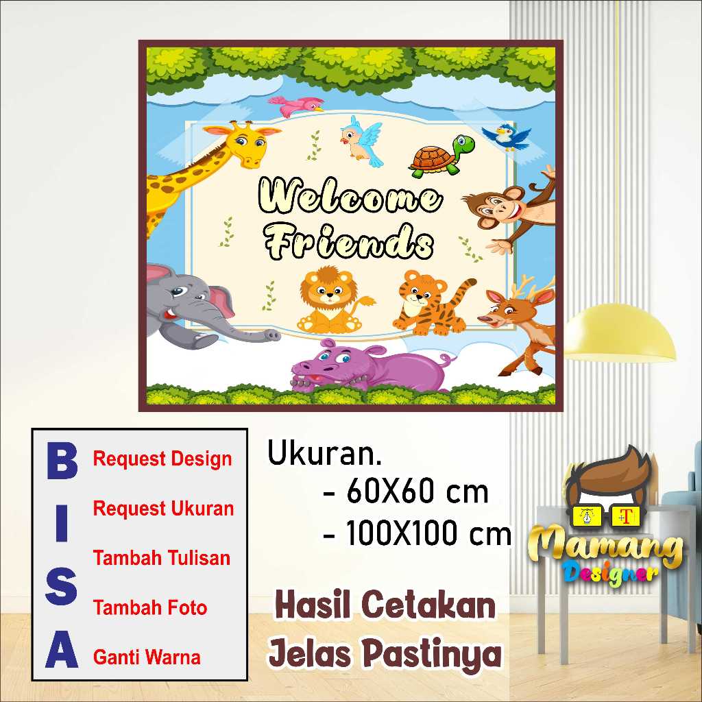 Jual Spanduk Banner Custom Hiasan Dinding Welcome di Kelas bb | Shopee ...