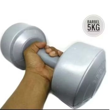 Jual barbel 5kg plastik PVC dumbell 5kg | Shopee Indonesia