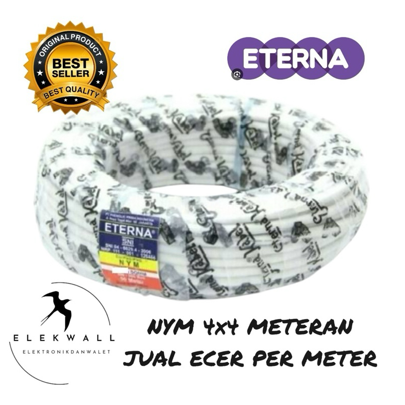 Jual KABEL LISTRIK NYM ETERNA 2x1.5 / 2x2.5 / 2x4 / 3x1.5 / 3x2.5 / 3x4 / 4x4 / 4x1.5 HARGA ...