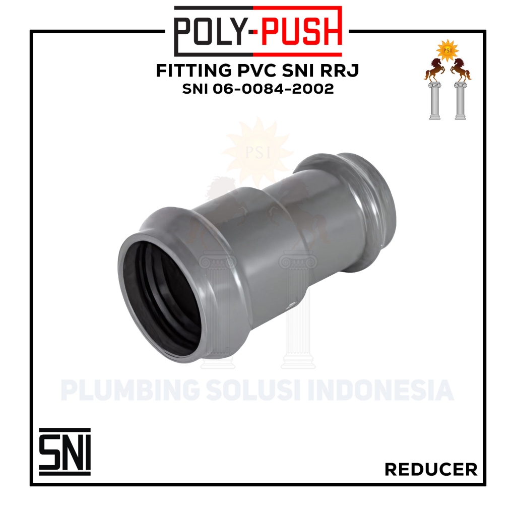 Jual Poly Push Reducer / Reducing Socket Seal Karet PVC SNI 4 x 3 Inch ...