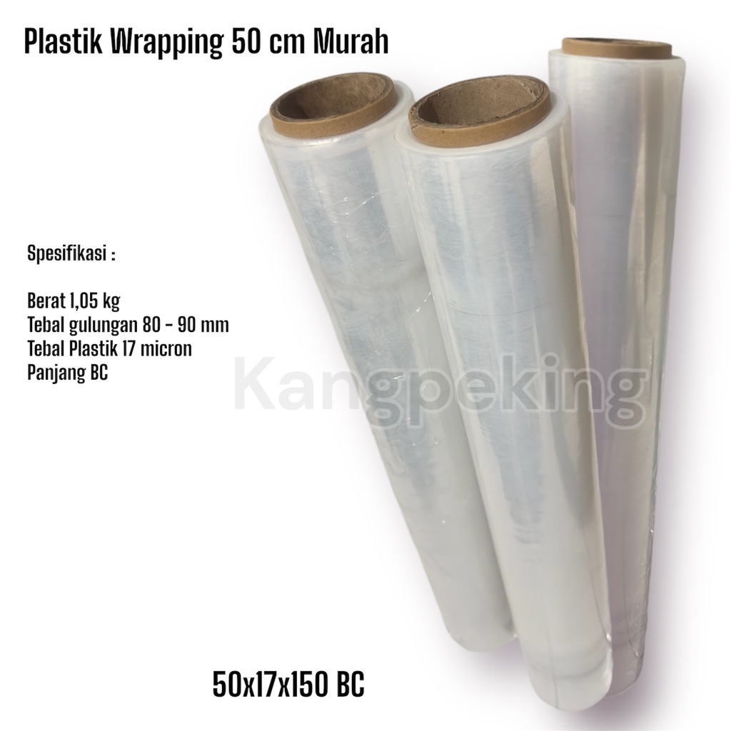 Jual Plastik Wrapping 50 cm x 17 Micron x 150 BC / Stretch Film Tebal ...