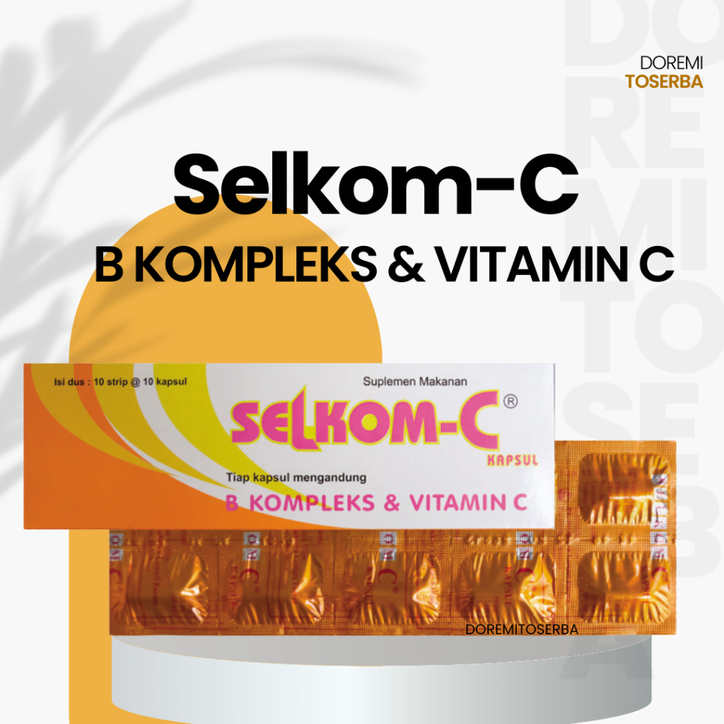 Jual (FREE VITAMIN 1STP) Selkom-C STRIP Vitamin B Kompleks & Vit. C ...