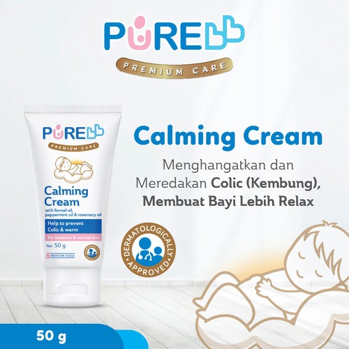 Jual Pure BB Calming Cream Baby Rub Cream Anti Colic | 50 GR | Shopee ...