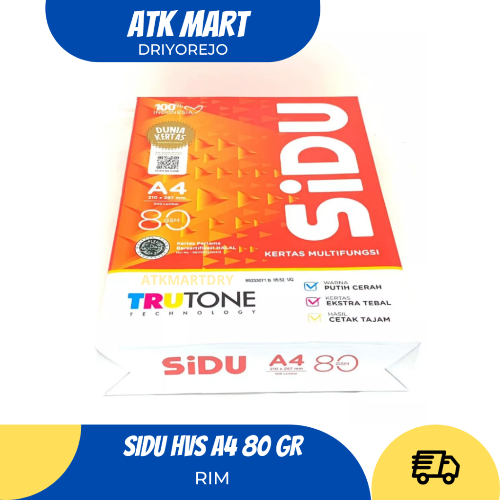 Jual KERTAS HVS A4 TEBAL 80gr SINAR DUNIA PER RIM ISI 500 LEMBAR PUTIH ...