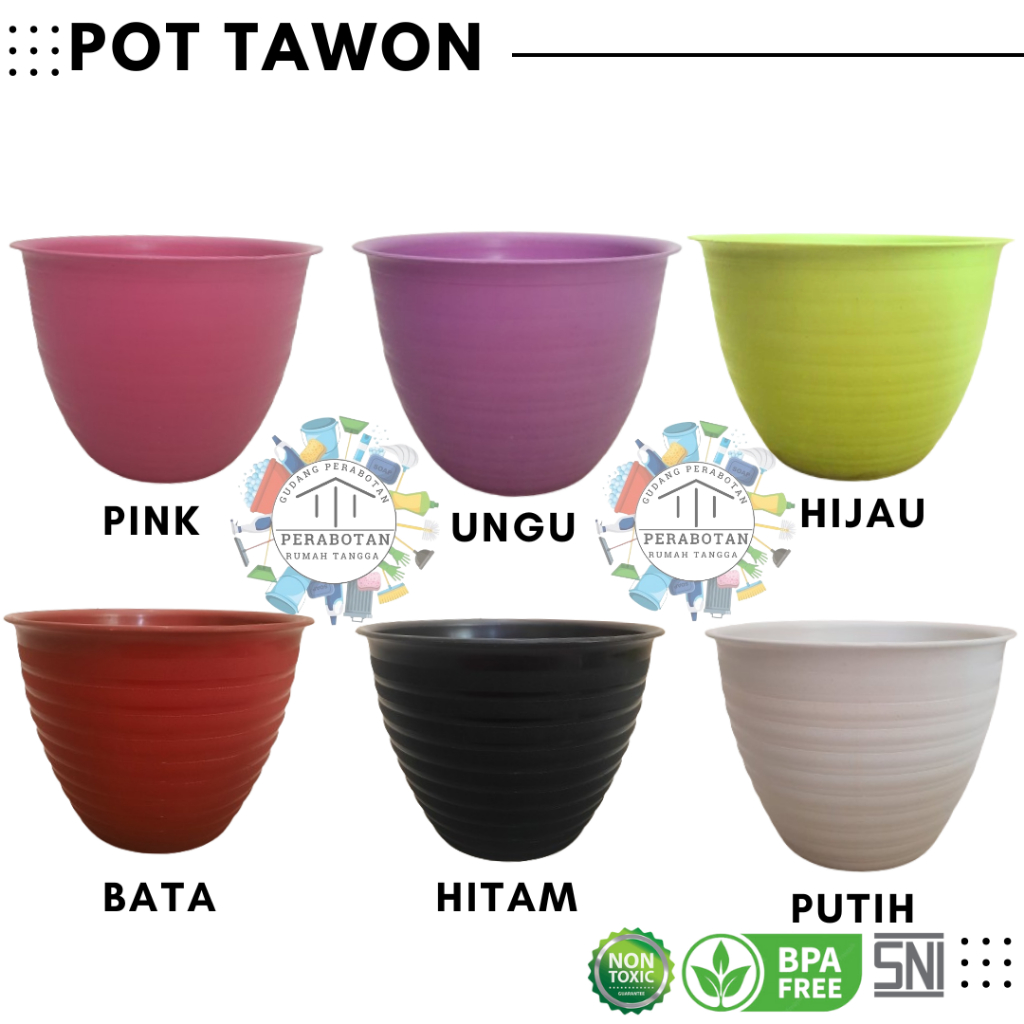 Jual Pot Plastik Tawon UK 20, 25, 30 | Pot Bunga Murah | Grosit Pot ...