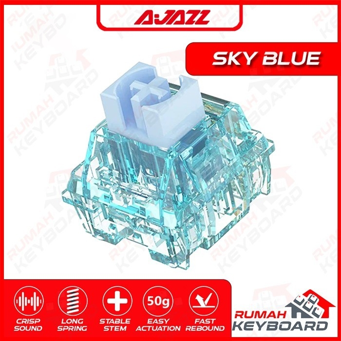 Jual AJAZZ - AS SKY Blue - Switch - Tactile - 50G - Mechanical Keyboard ...