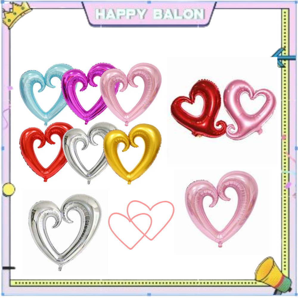 Jual Balon foil love bolong tengah 24 inchi warna bentuk hearth pink ...