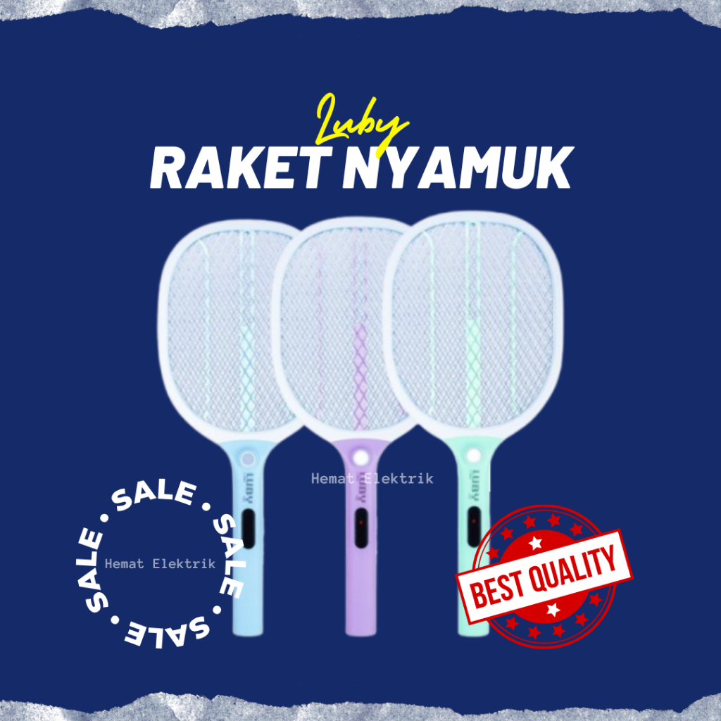 Jual Raket Nyamuk Listrik + Senter LED LUBY L-3881 Charge Multi Fungsi ...