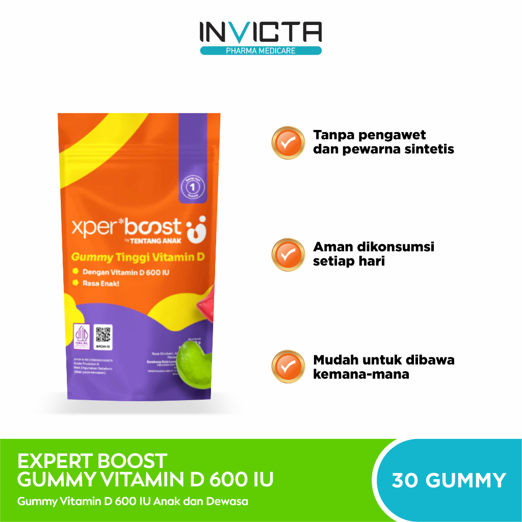 Jual Expert Boost - Gummy Vitamin D 600 IU - Pouch 30 Gummy | Shopee ...