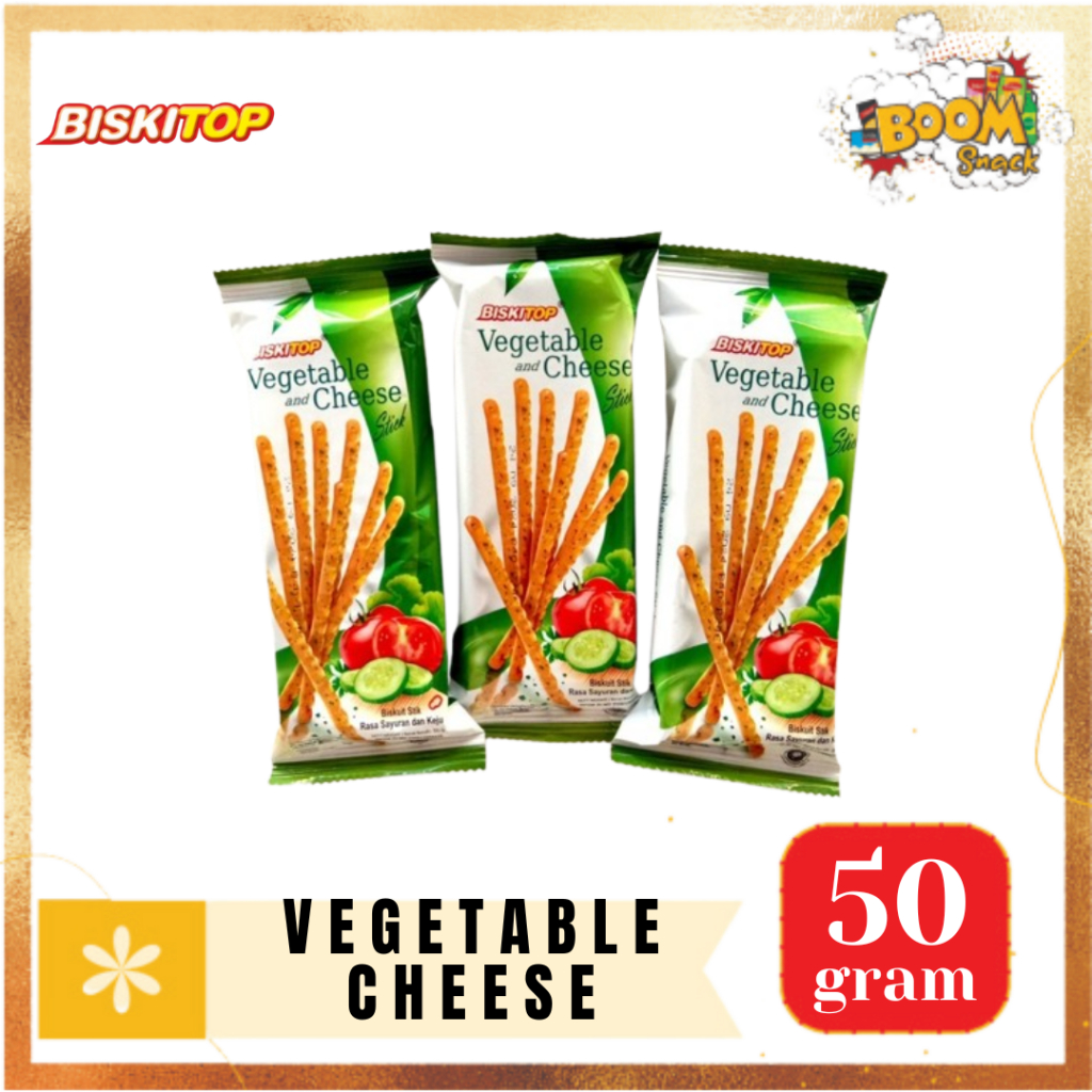 Jual Biskitop Vegetables and Cheese Stik Kemasan 50 Gram/pcs | Shopee ...