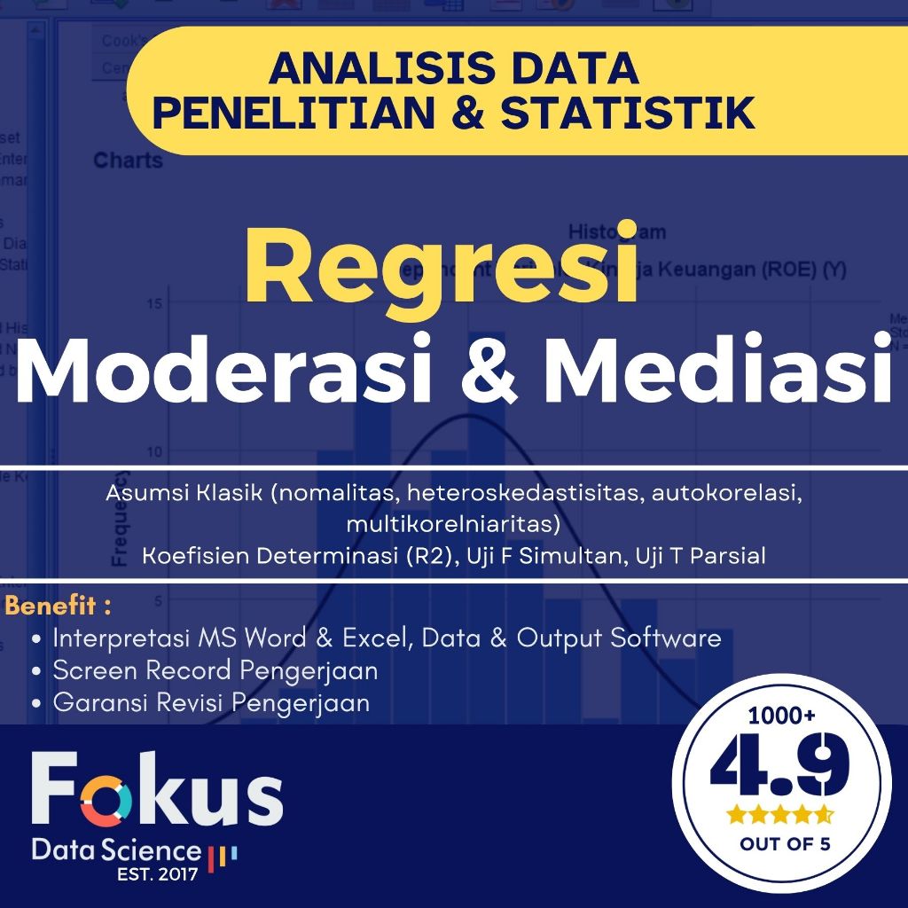 Jual Regresi Mediasi Moderasi analisis data statistik penelitian dan interpretasi word excel ...