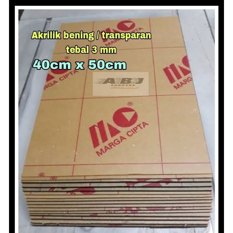 Jual Akrilik bening 3mm ukuran 40x50/Acrylic lembaran/Akrilik potongan/Mika | Shopee Indonesia