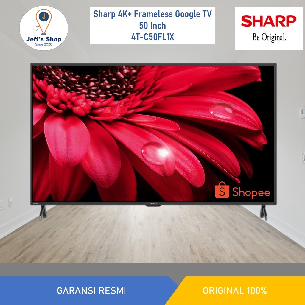 Jual Sharp 4K+ Frameless LED Google TV 50 Inch 4T C50FL1X | Shopee ...