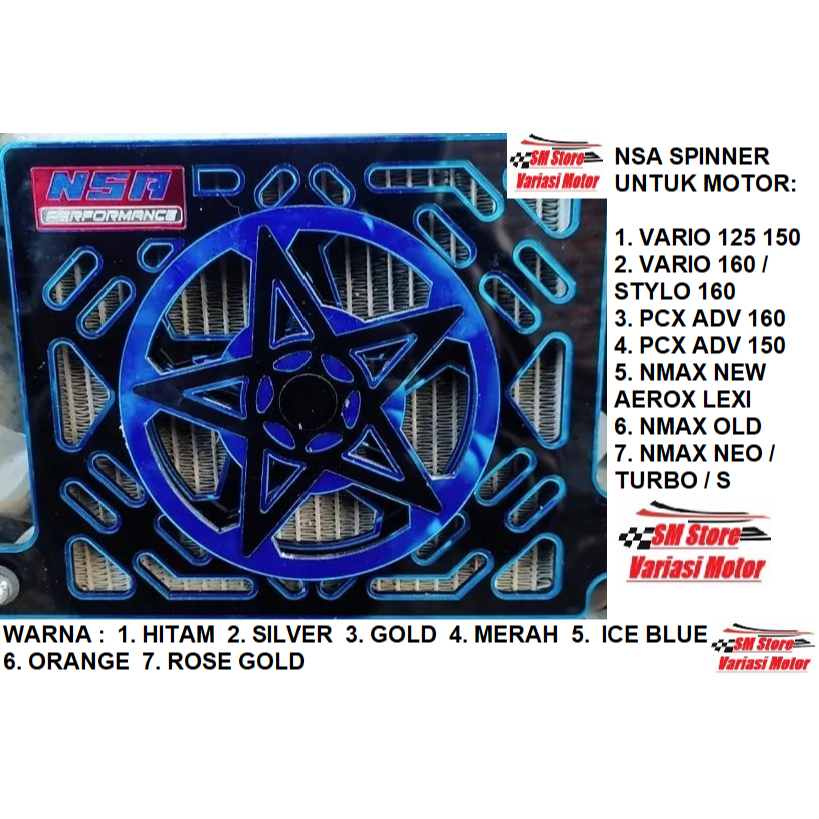 Jual ORIGINAL NSA COVER RADIATOR SPINER BINTANG VARIASI SERIES VARIO ...