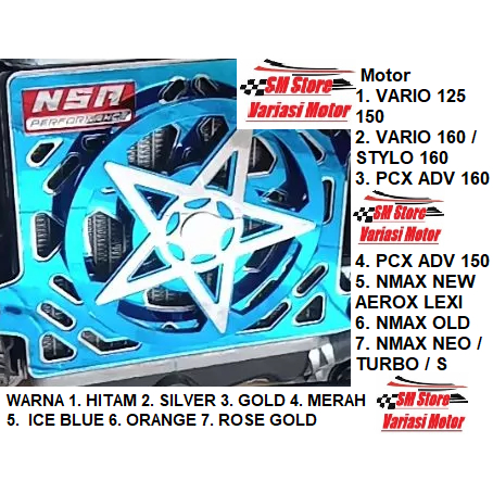 Jual ORIGINAL FULL WARNA COLOR NSA COVER RADIATOR SPINER BINTANG VARIO ...
