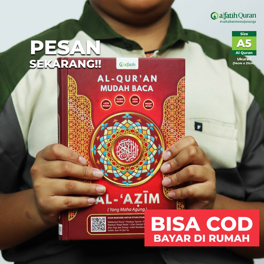 Jual Al Quran Rasm Utsmani Tajwid Warna Terjemah Latin Rumi Mudah AL AZIM A5 | Shopee Indonesia