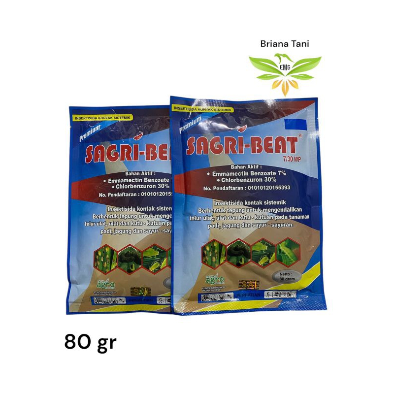 Jual Sagri beat sagribeat 7/30 WP 80 Gram Insektisida Kontak Sistemik ...