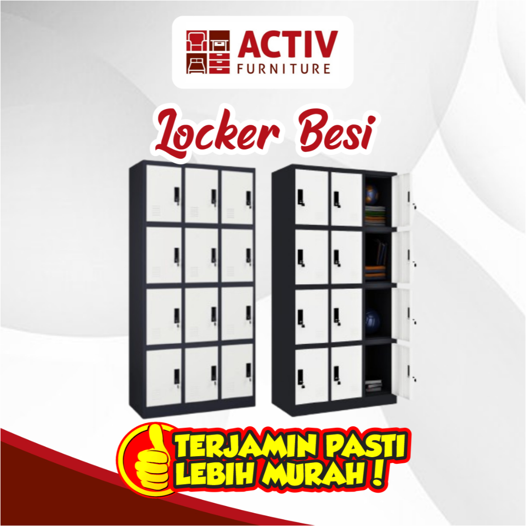 Jual LOCKER BESI/ LEMARI PENYIMPANAN BESI/ LOCKER KAMPUS/ RAK BESI - ACTIV FORTE SERIES | Shopee ...