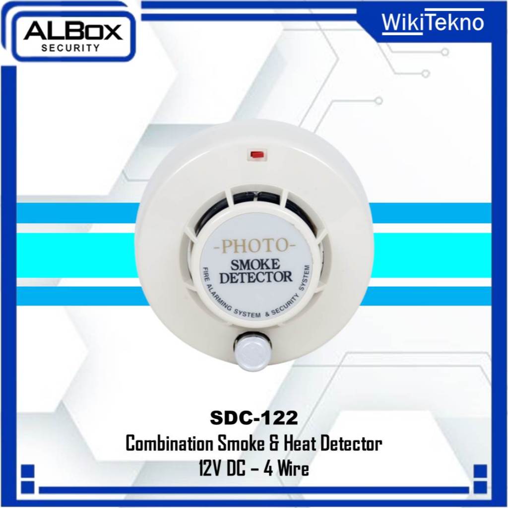 Jual Combination Smoke & Heat Detector 4 Wire 12V - Albox SDC122 ...