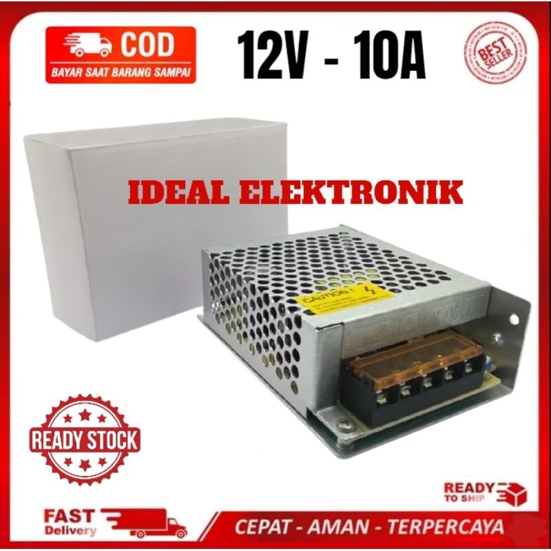 Jual mini trafo 120w 12v 10a led switching output 10ampere 12 volt power supply jaring taiwan ...