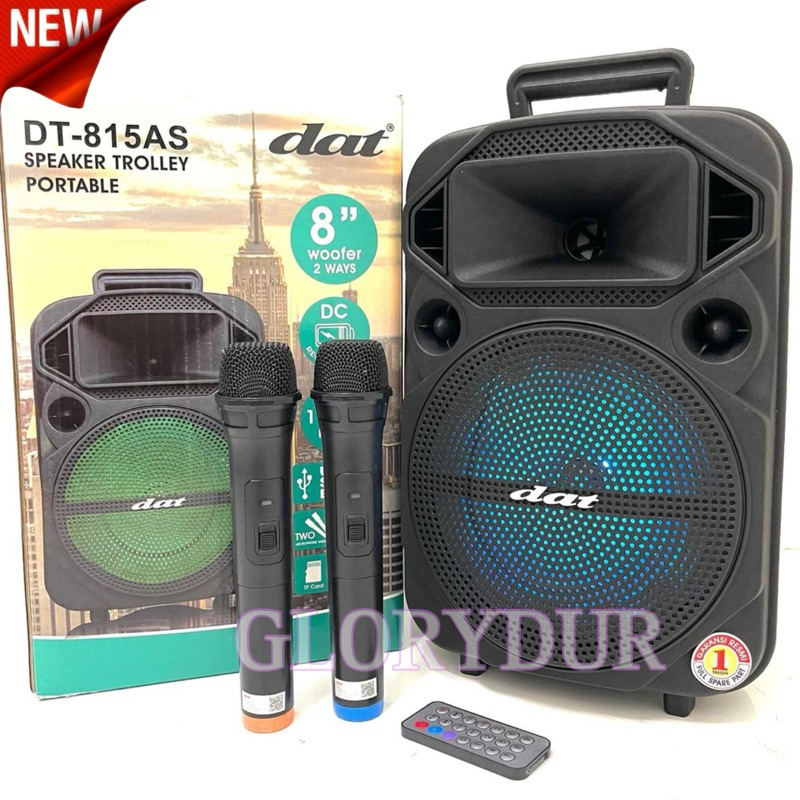 Jual Speaker Portable Wireless Dat DT 815 AS Original 8 inch Bluetooth ...