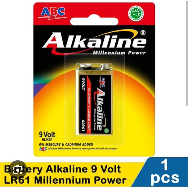 Jual ABC ALKALINE 6LR61 9 volt battery | Shopee Indonesia