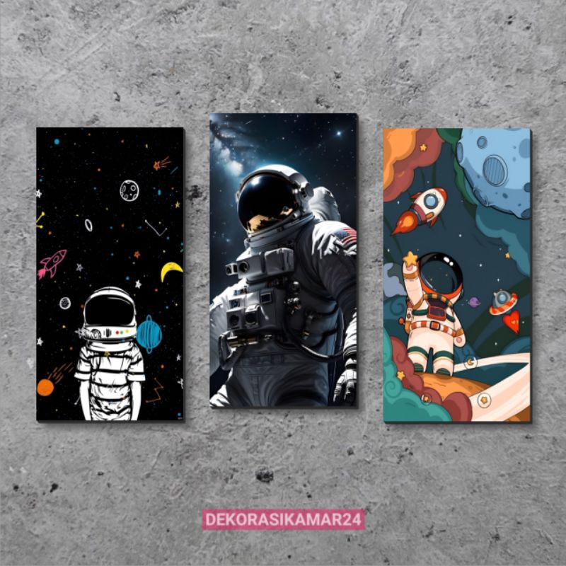 Jual Hiasan kamar aesthetic Poster dinding astronot planet - Pajangan ...