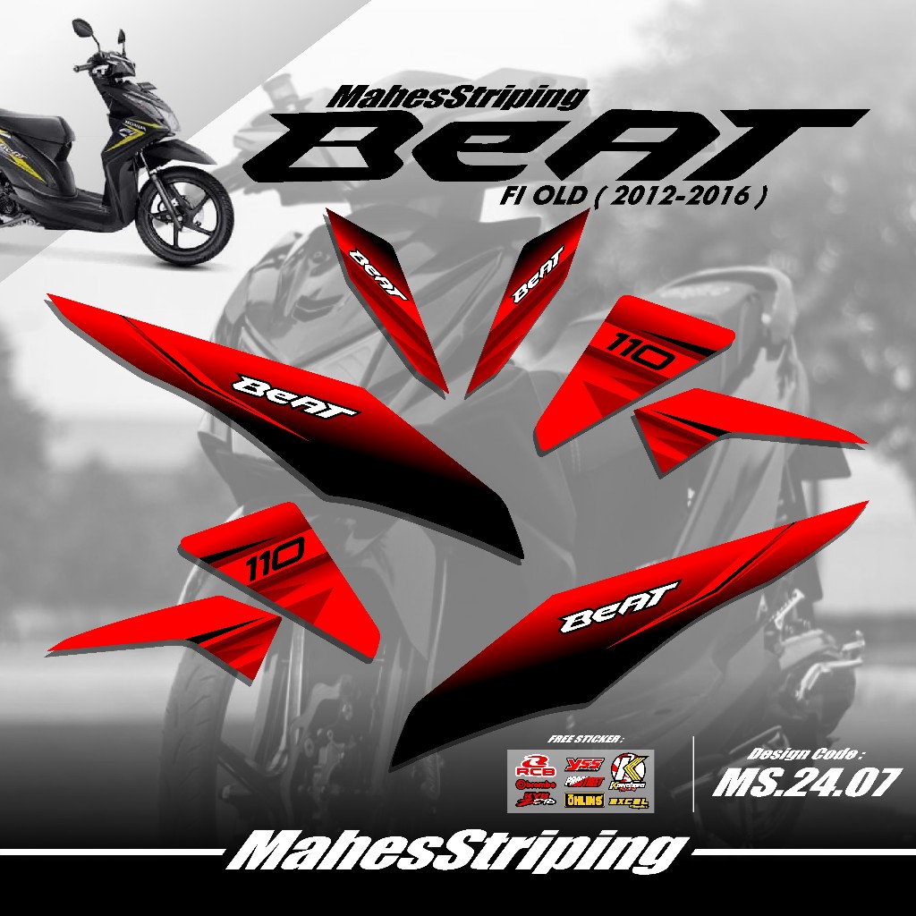 Jual Striping Beat FI OLD Terbaru MS G.24.07 - Sticker Variasi Beat FI ...