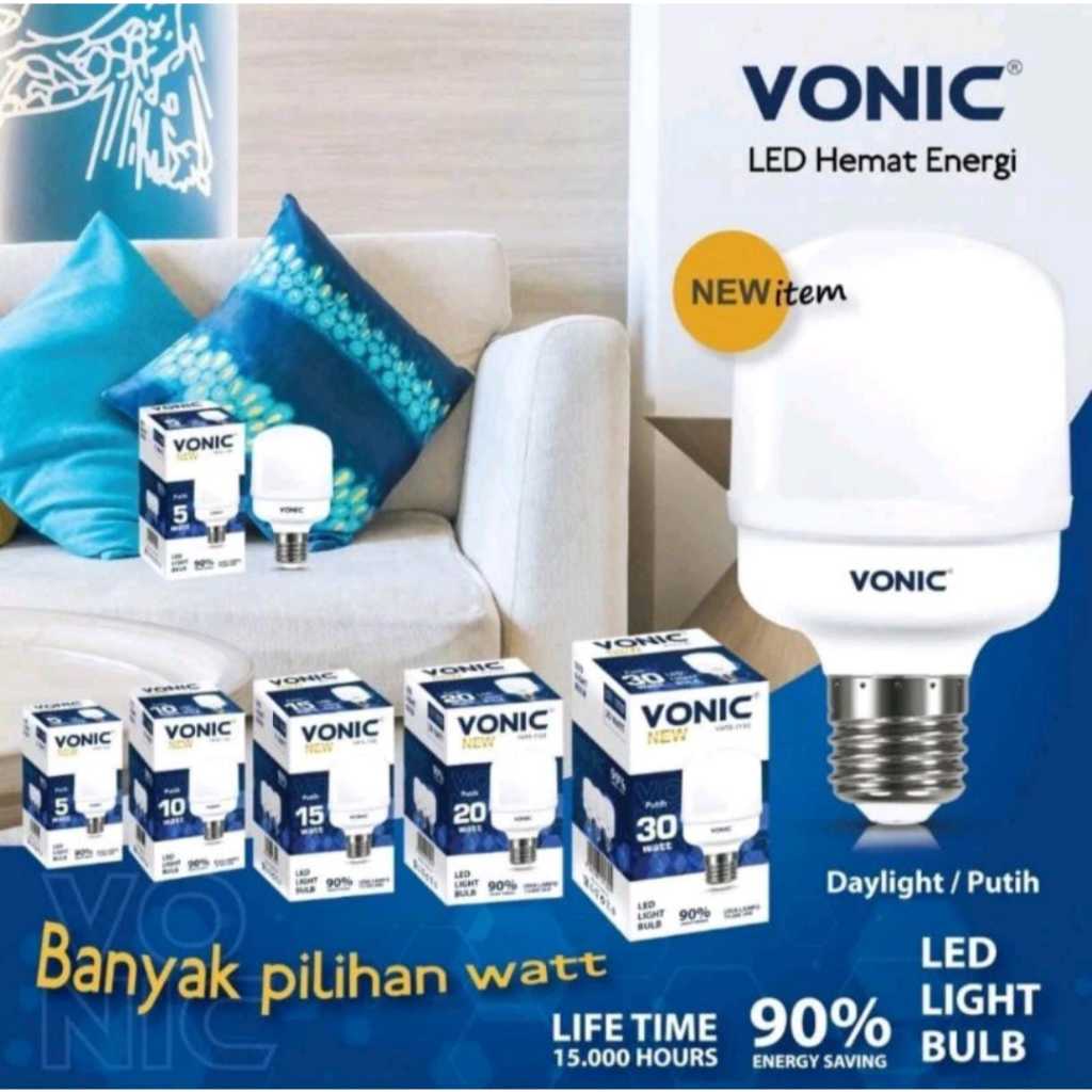 Jual Lampu LED Putih VONIC Bohlam LED Lampu Bohlam Vonic LED | Shopee Indonesia