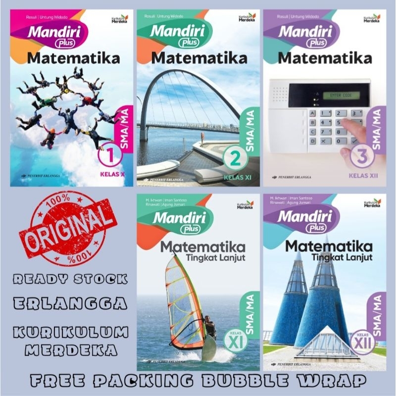 Jual Buku Mandiri Plus Matematika Kelas 1 2 3 / 10 11 12 SMA Penerbit Erlangga Kurikulum Merdeka ...