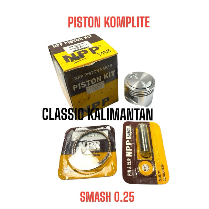Jual PISTON KOMPLITE SUZUKI SMASH LAMA OLD SMASH UKURAN UKURAN 0.25 NPP ...