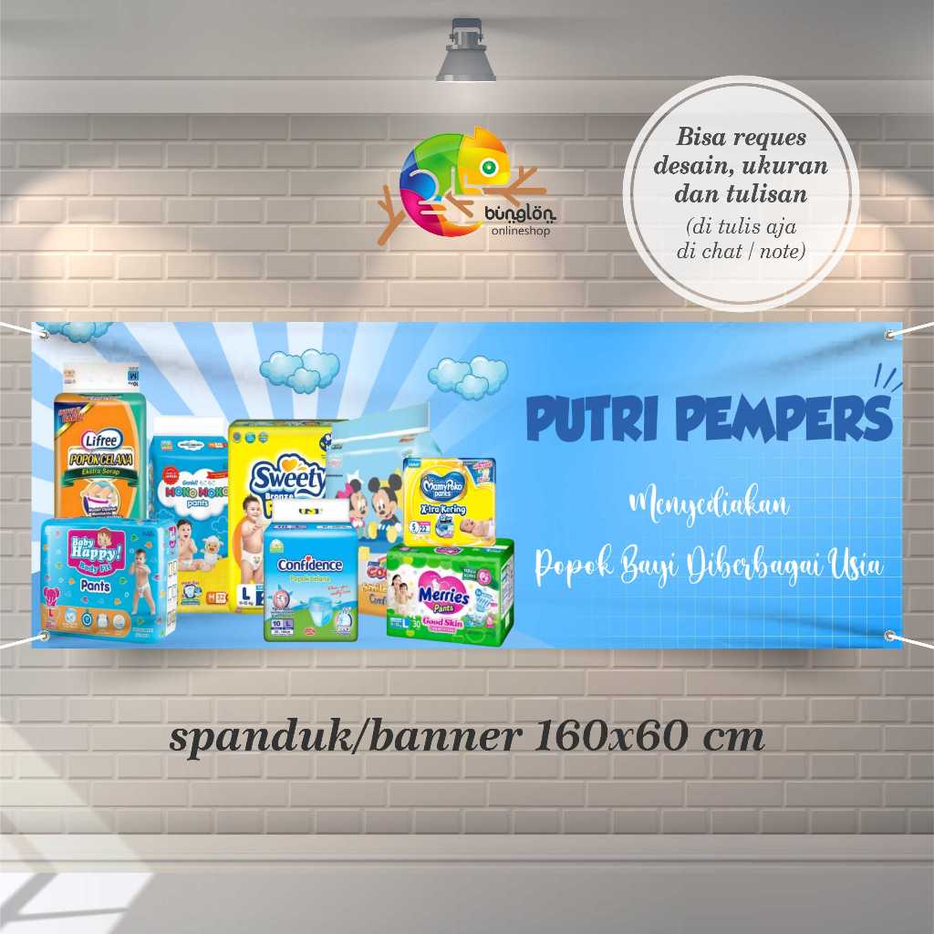 Jual Cetak Spanduk Banner Toko Pampers | Shopee Indonesia