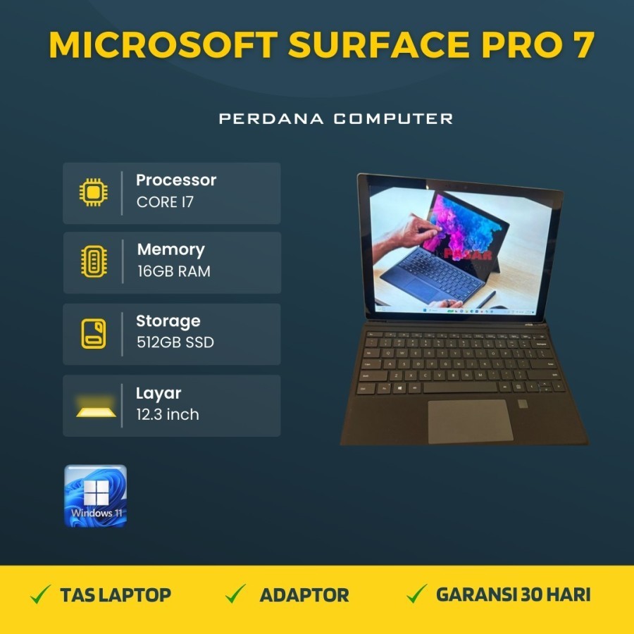 Jual Laptop Microsoft Surface Pro 7 Plus 7+ Core i7 11th Ram 16GB Ssd 512GB | Shopee Indonesia