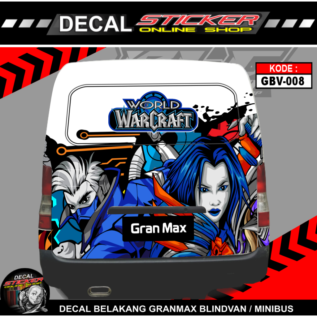 Jual STIKER DECAL VARIASI PINTU BELAKANG GRANMAX VAN - MINIBUS FREE ...