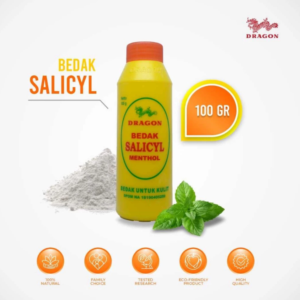 Jual STARTLUX Bedak Salicyl Menthol Cap Dragon 100gram | Shopee Indonesia