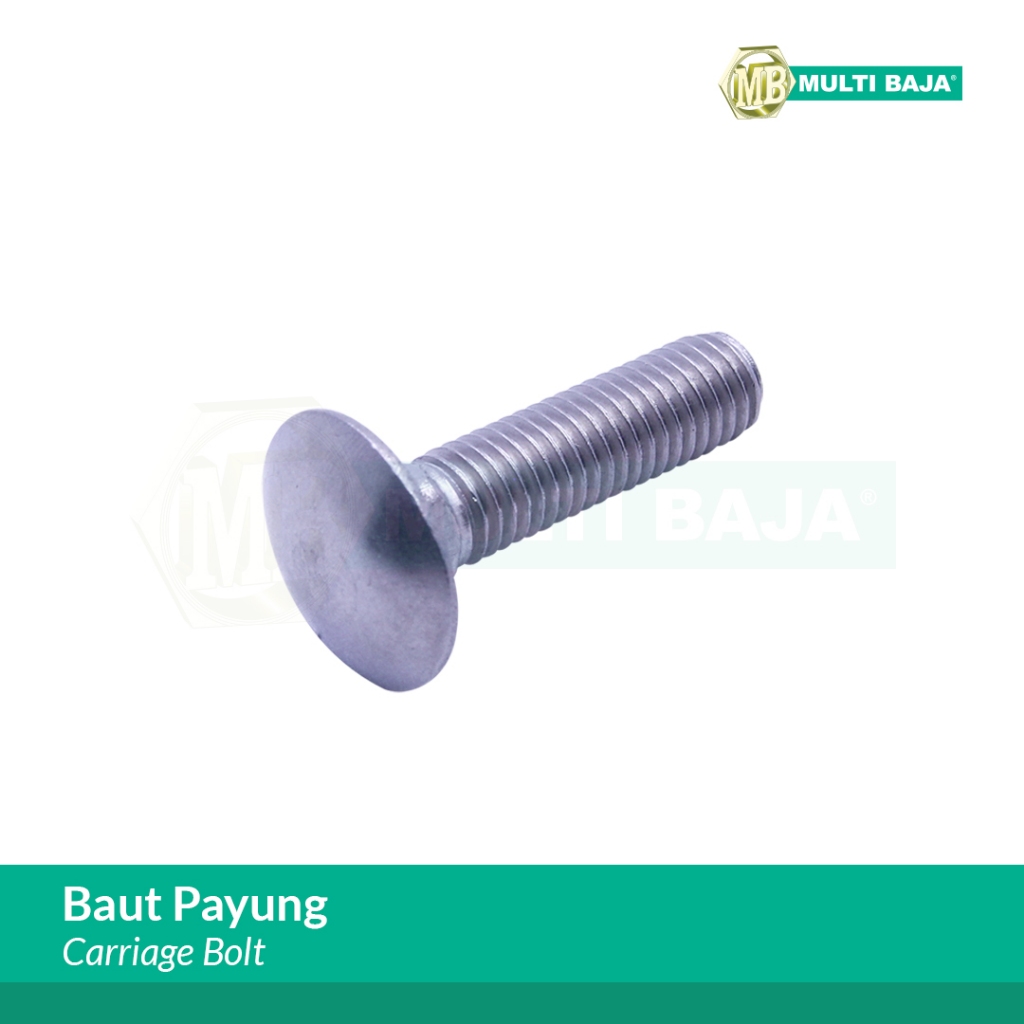 Jual Baut Payung Stainless Steel 304 M8 x 70 (Carriage Bolt) | Shopee Indonesia