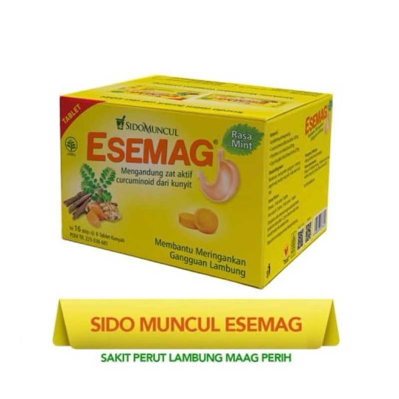 Jual Esemag tablet strip 6 tablet ( meredakan perut kembung mual maag ...