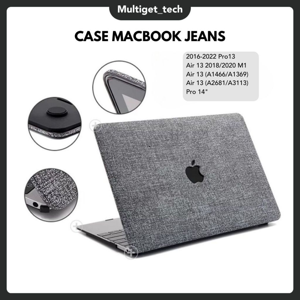 Jual Case MacBook Jeans Casing Air M1 M2 Pro 13 14 15 Mac Hard Case ...