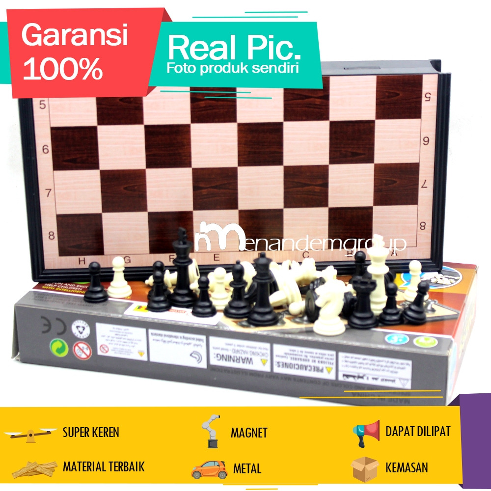 Jual Catur Papan Lipat Magnetik Chess Classic Wooden Series | Shopee ...