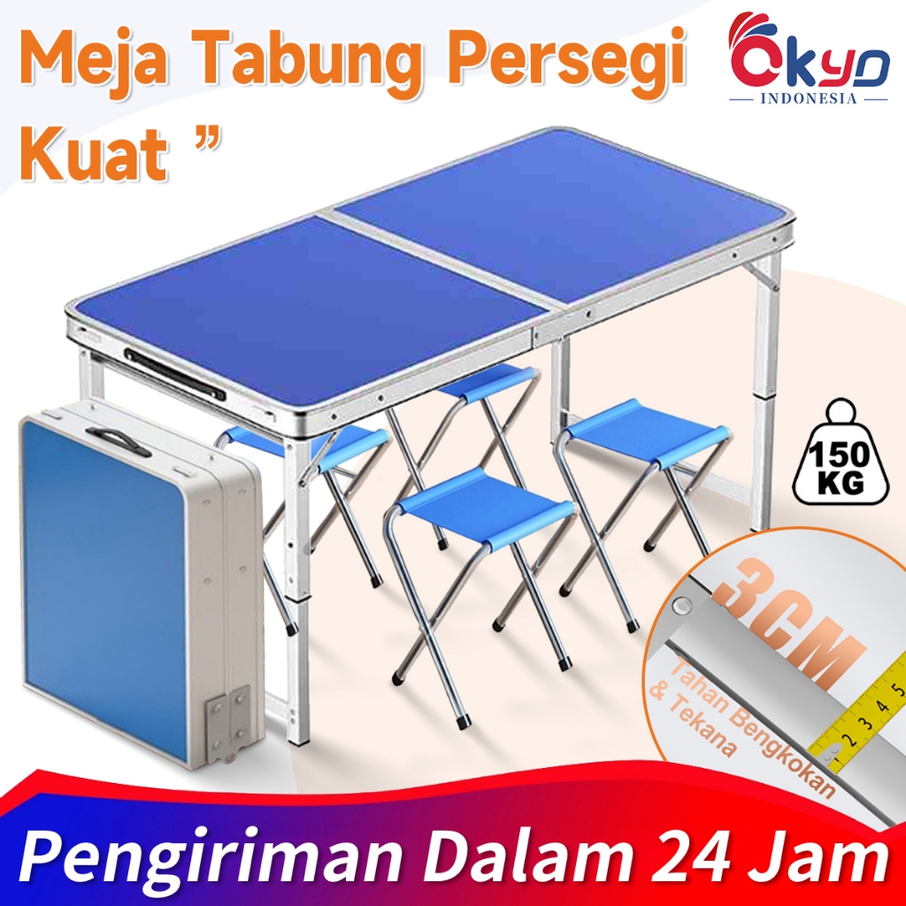 Jual Meja tabung persegi kuat /Meja Lipat Portable / Meja Lipat ...