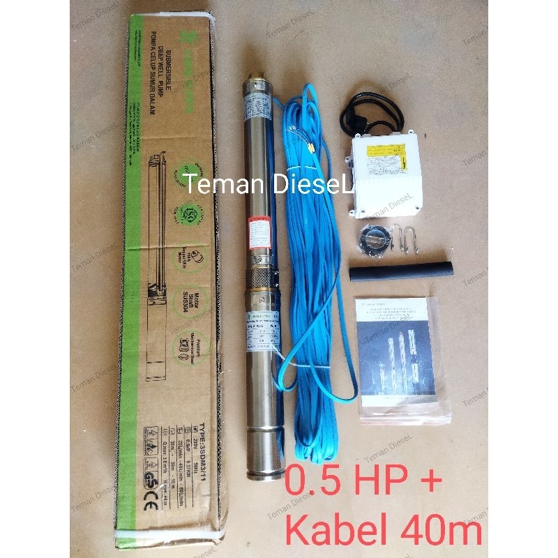 Jual Pompa Submersible 0.5HP / 1/2PK 3" JUNHE Pompa Sibel Gulungan FULL ...