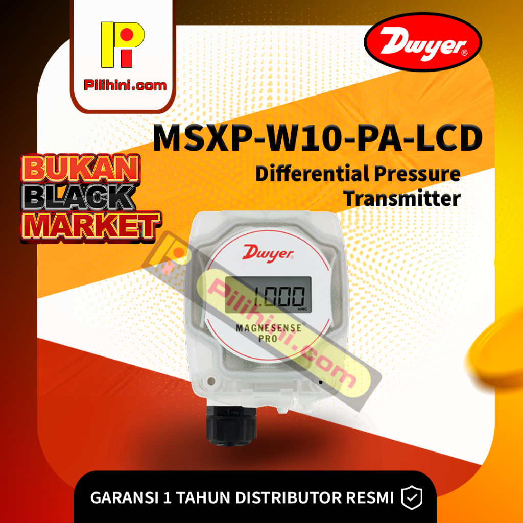 Jual Dwyer Magnesense Differential Pressure Transmitter MSXP-W10-PA-LCD ...