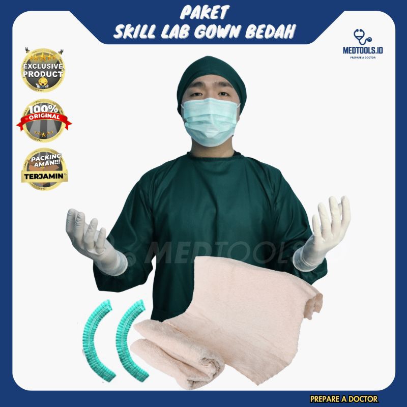 Jual Paket Skill Lab Gown Bedah [Baju Ruang OK + Handuk Steril ...