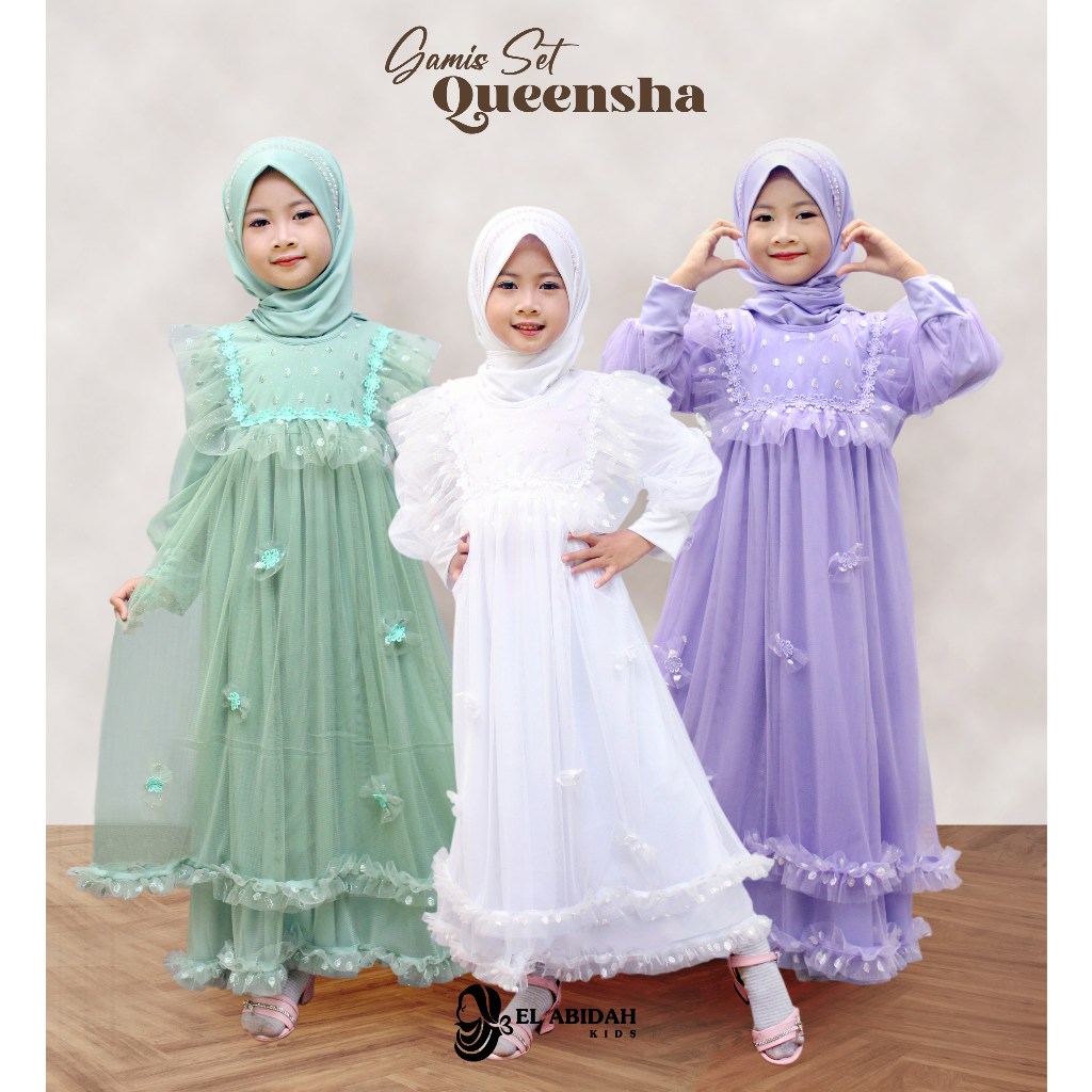 Jual QUEENSHA DRESS GAMIS ANAK PEREMPUAN by EL ABIDAH KIDS | Shopee Indonesia