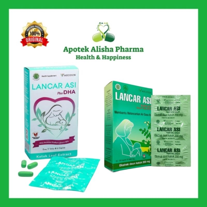 Jual Lancar Asi Kaplet / Lancar Asi Plus DHA Strip - Air Susu Ibu / ASI Booster Ekstrak Daun ...